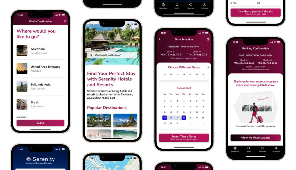 Paul Brighton: Serenity Hotels App | Seamless Booking Experience | UX ...